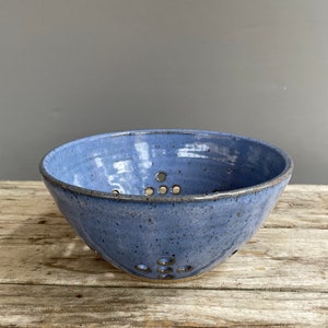 Pottery Berry Bowl/colander Wheel Thrown Stoneware - Etsy
