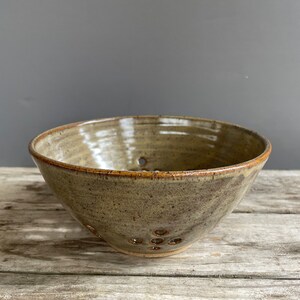 Pottery Berry Bowl/colander Wheel Thrown Stoneware - Etsy