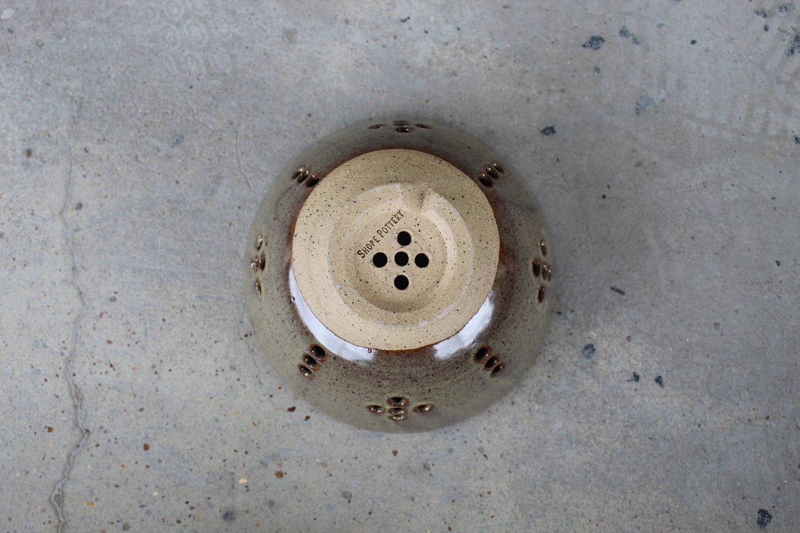 Pottery Berry Bowl/colander Wheel Thrown Stoneware | Etsy