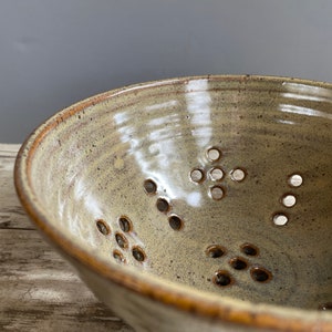 Pottery Berry Bowl/colander Wheel Thrown Stoneware - Etsy