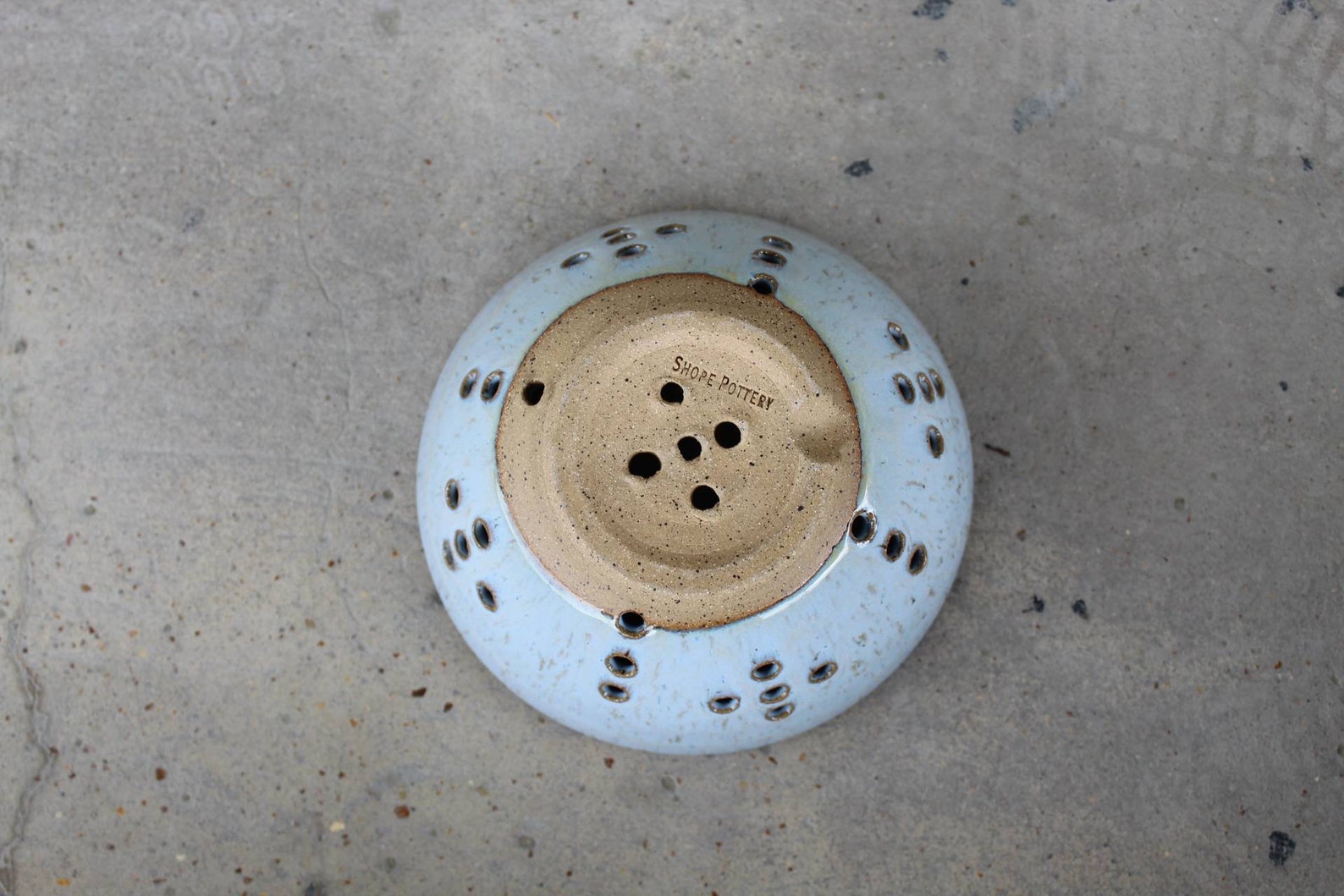 Pottery Berry Bowl/colander Wheel Thrown Stoneware | Etsy