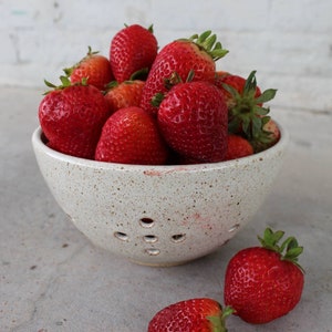 Pottery Berry Bowl/colander Wheel Thrown Stoneware | Etsy