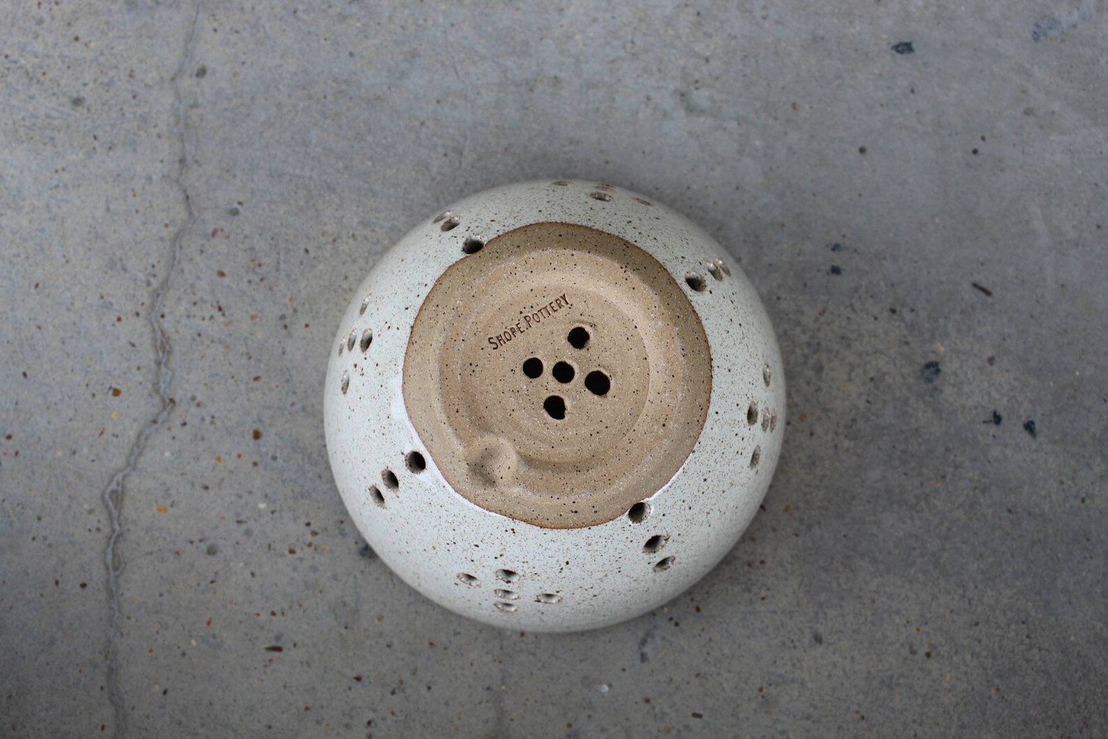 Pottery Berry Bowl/colander Wheel Thrown Stoneware | Etsy