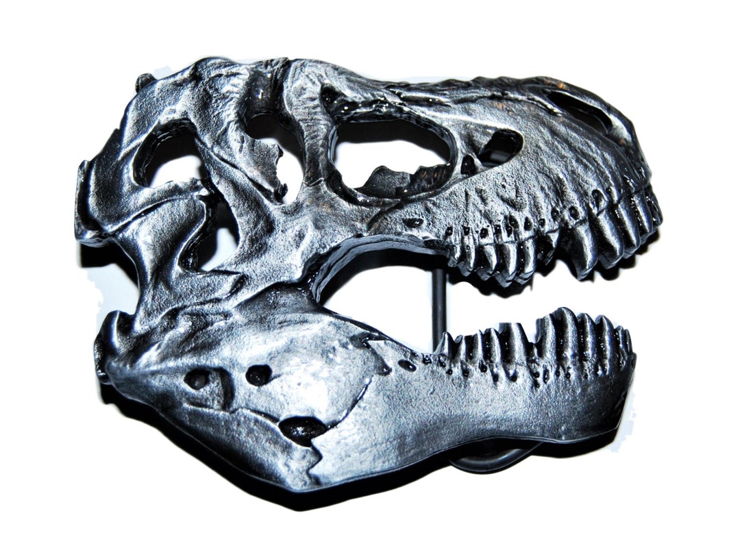 Tyrannosaurus Rex Dinosaur Skull Metal Belt Buckle for Fossil Lover - Etsy