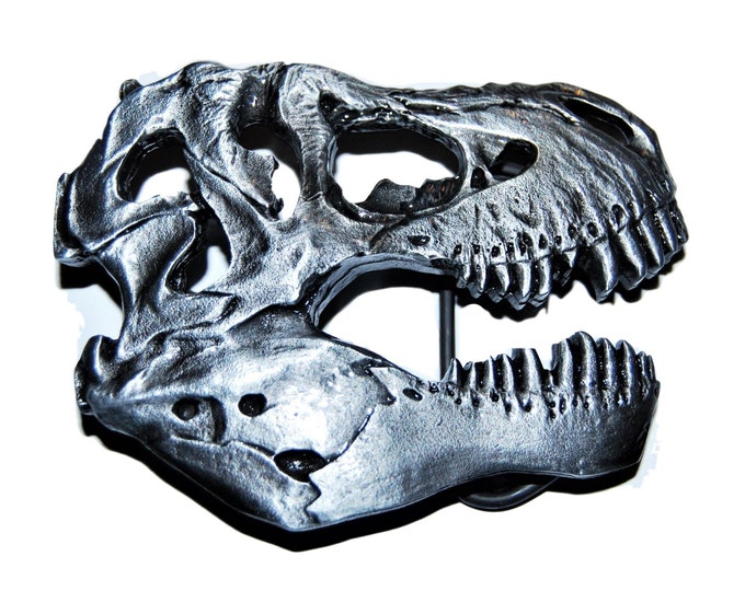 Tyrannosaurus Rex Dinosaur Skull Metal Belt Buckle for Fossil Lover - Etsy