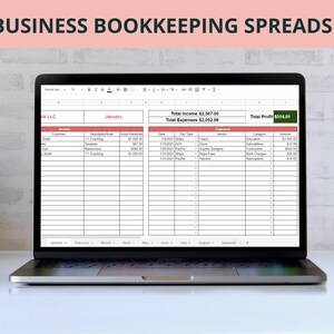 DIY Bookkeeping Template, Bookkeeping Spreadsheet, Small Business ...