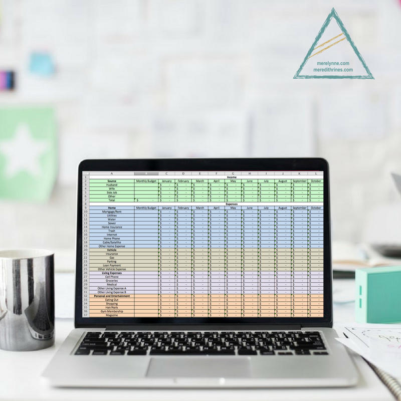 Monthly Budget Spreadsheet Home Finance Management Excel Budget ...
