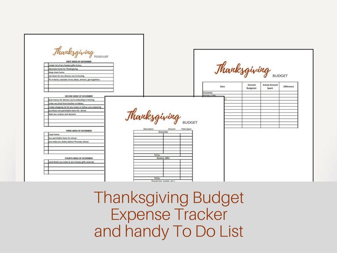 Holiday Budget Planner Christmas Budget Excel Spreadsheet Thanksgiving ...