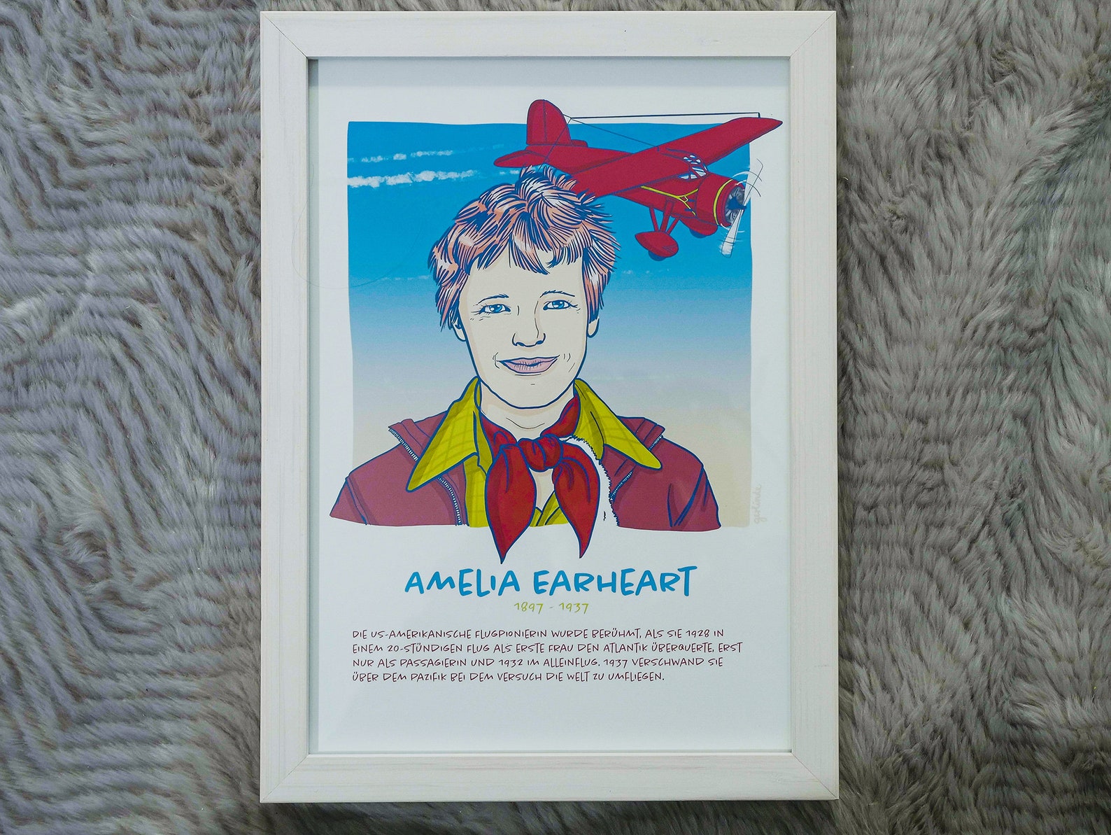 Amelia Earhart / Poster / A4 / A3 - Etsy
