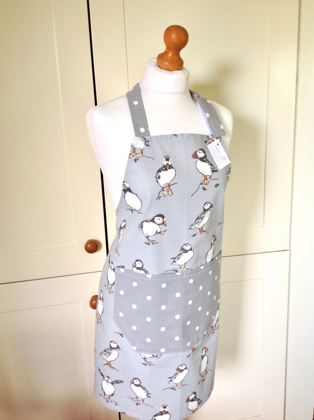 Make Your Own Apron Puffins Apron, Sewing Kit, Apron Sewing Kit, Ladies ...