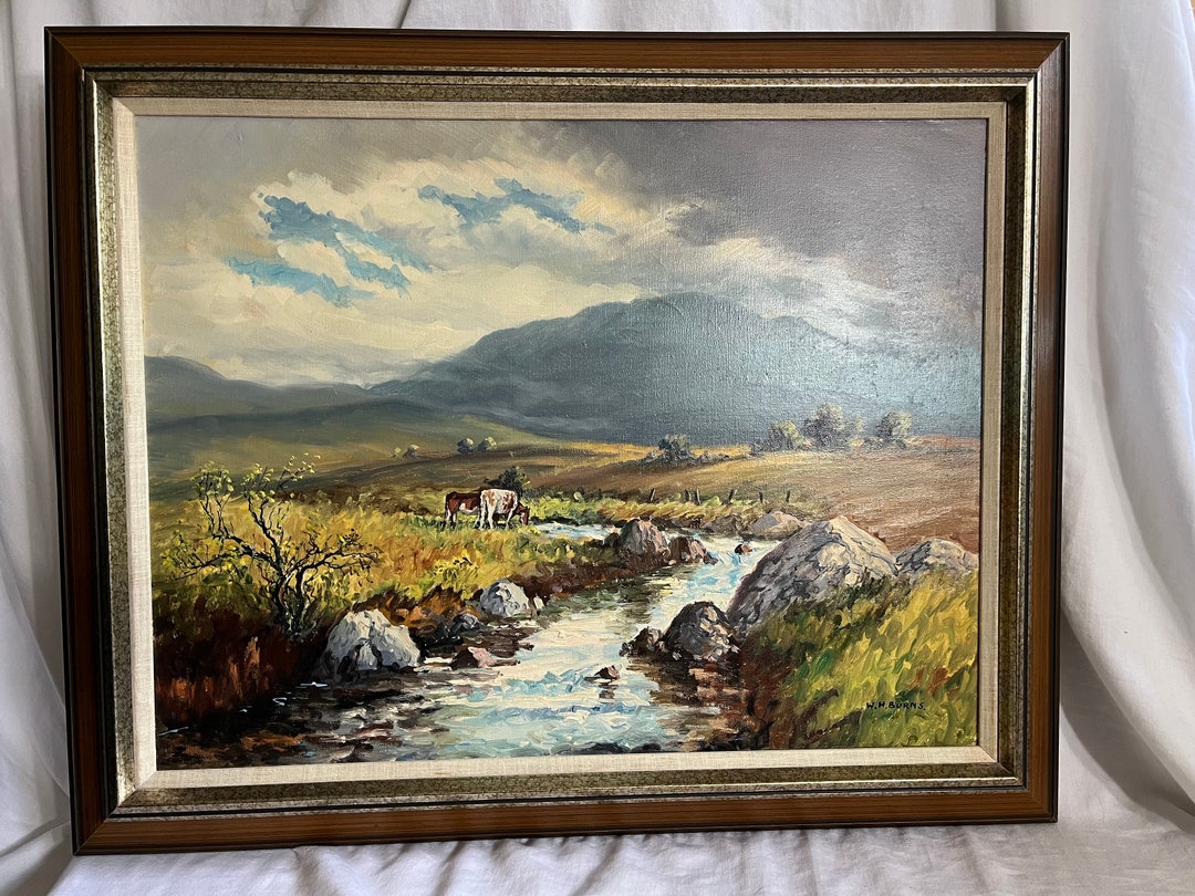 William Henry Burns Original Oil Painting Connemara Ireland Landscape ...