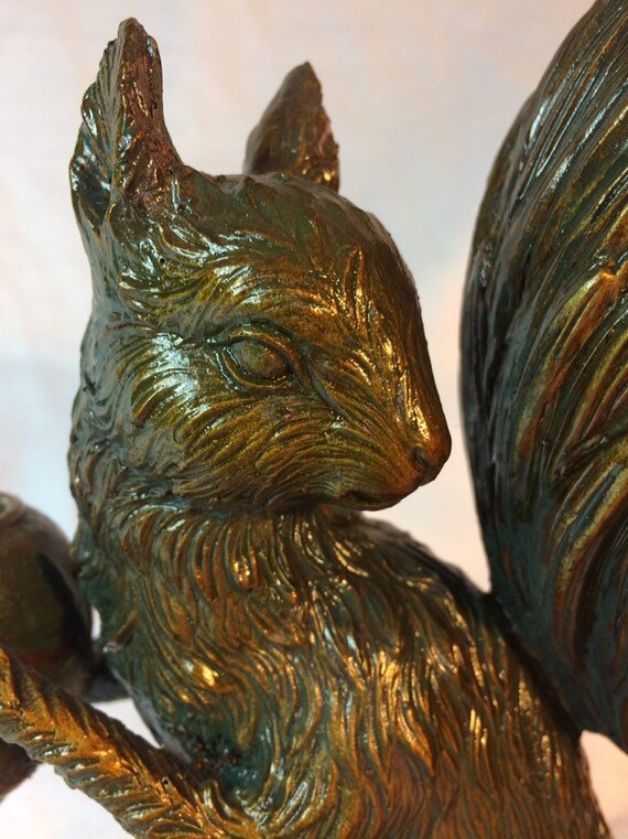 Squirrel Small Cold Cast Bronze Figure Figurines Art & Collectibles ...