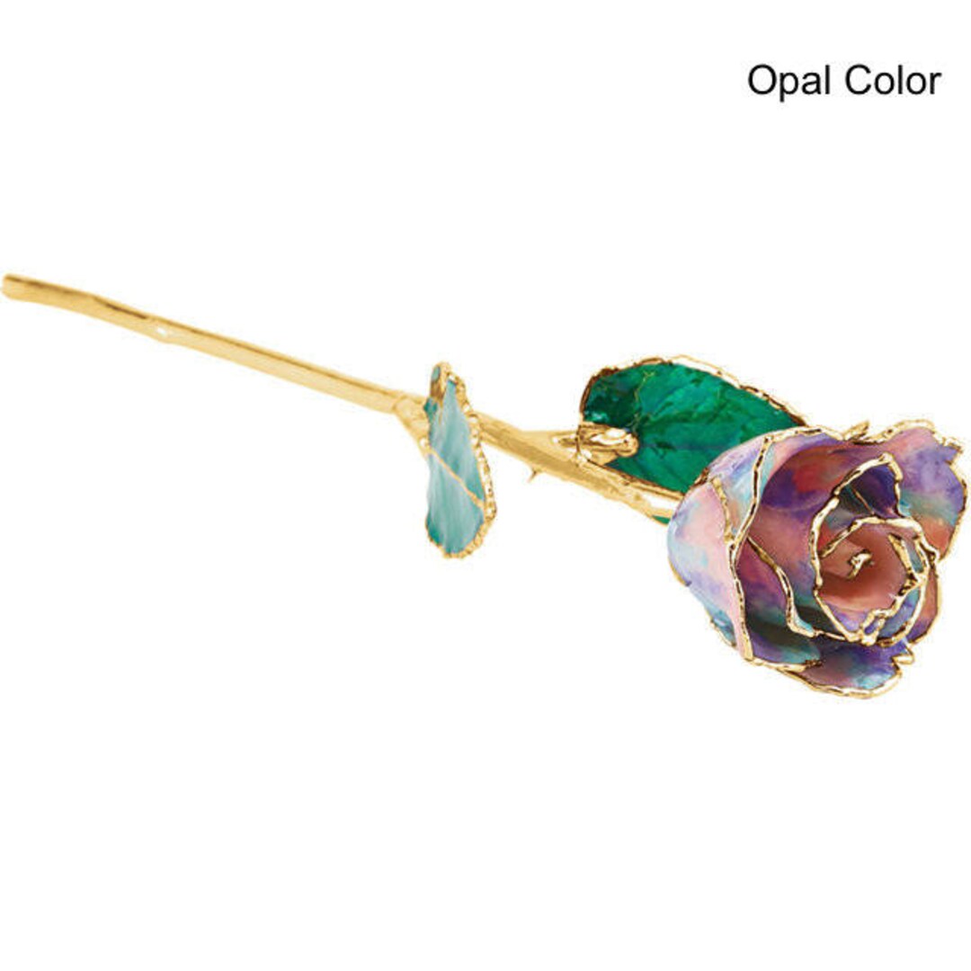 24K Gold Plated 12 Inch Lacquered Rose: 13 Colors With Optional Acrylic ...