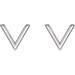 Any Color 14kt Gold V Shape Stud Earrings And/or Matching - Etsy