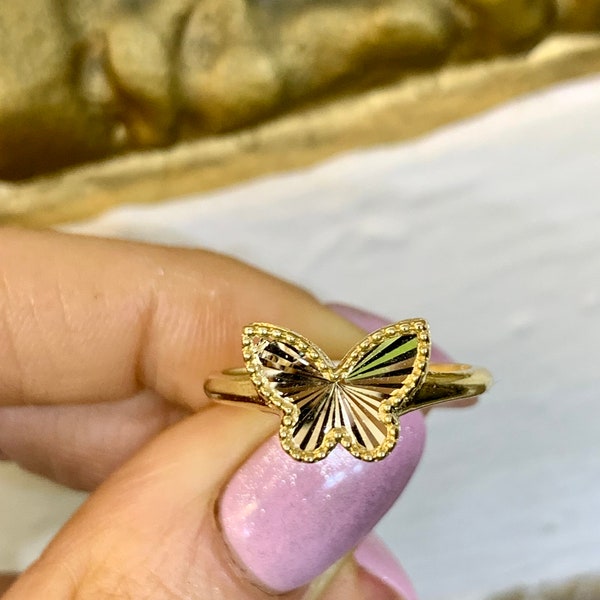 Gold Butterfly Ring - Etsy
