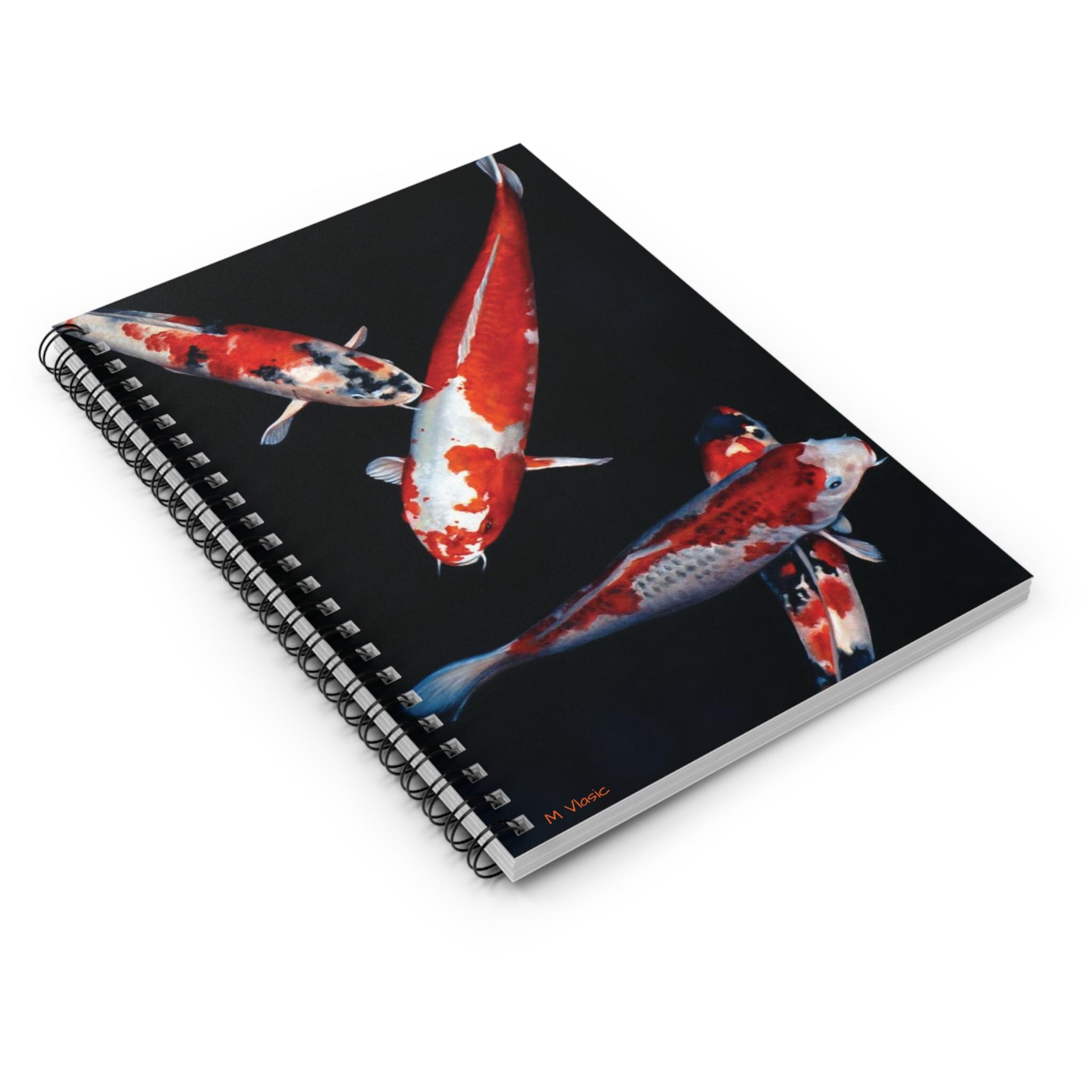 Spiral Notebook Original Art Koi Oil Painting Fish Art, Artist Direct ...