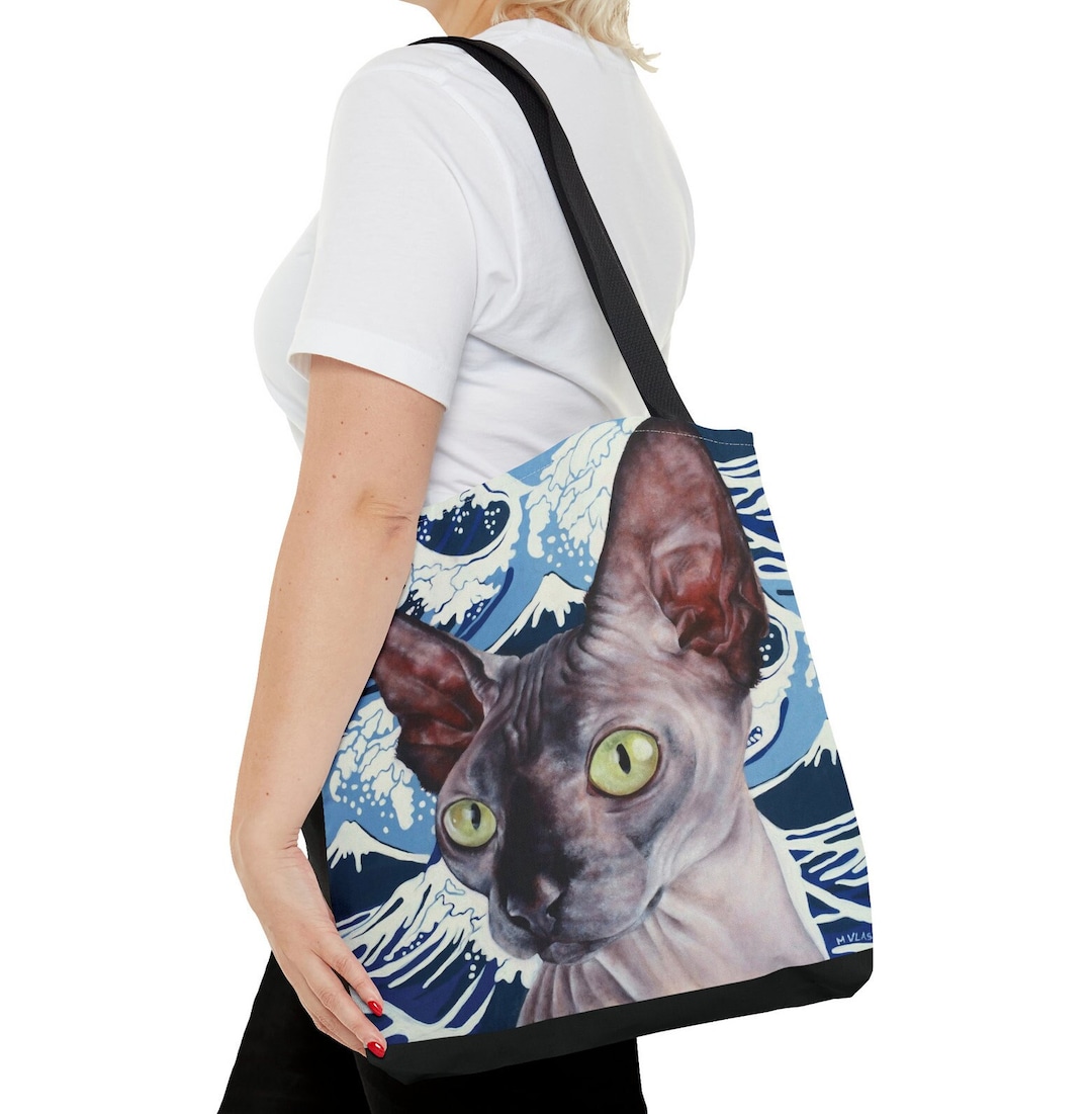 2-sided Sphynx Cats Tote Bag, Original Art From 2 Handmade Oil ...