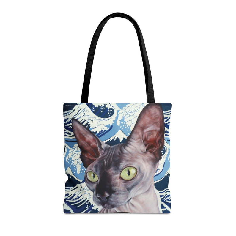 2-sided Sphynx Cats Tote Bag, Original Art From 2 Handmade Oil ...