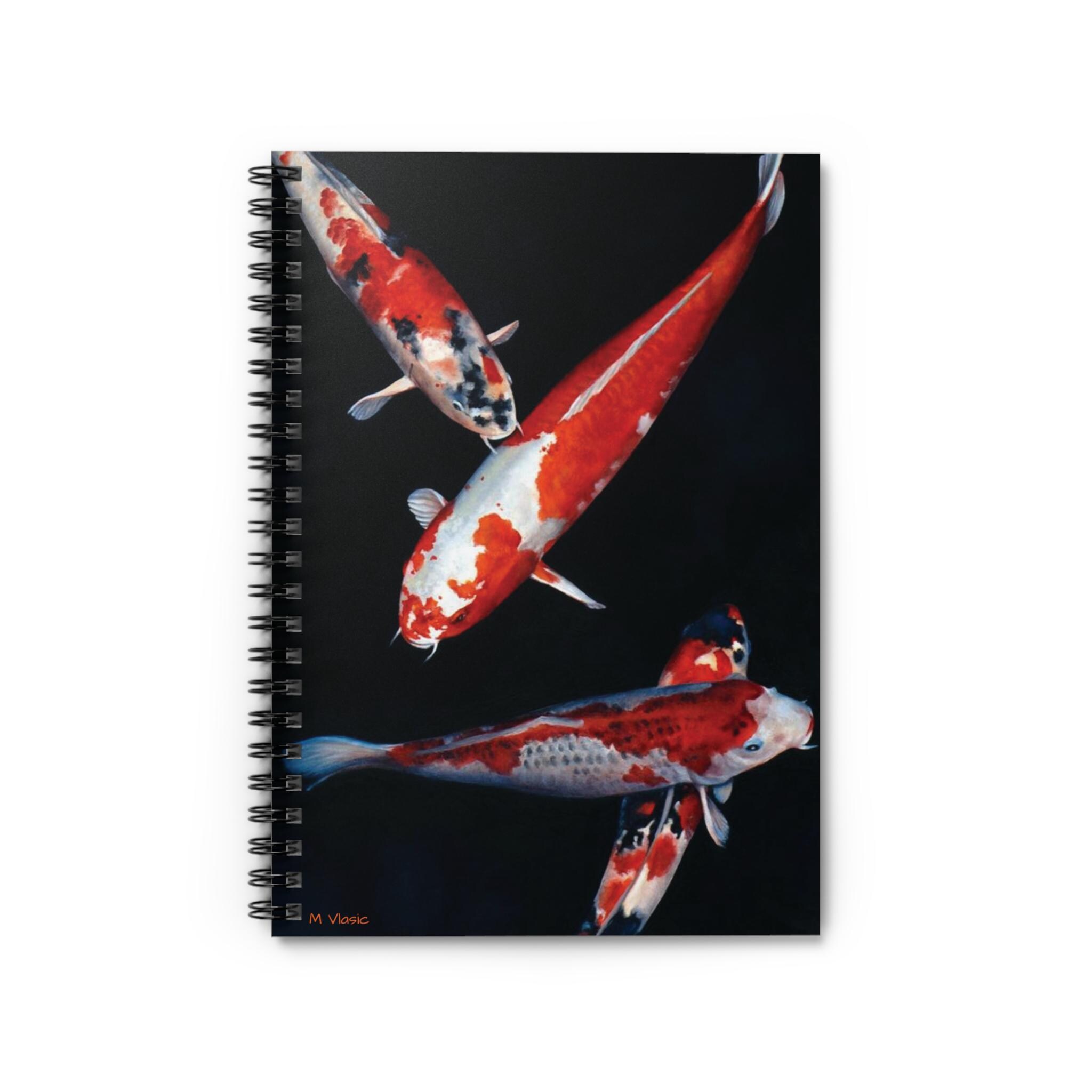 Spiral Notebook Original Art Koi Oil Painting Fish Art, Artist Direct ...