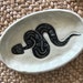 Snake Spirit Tray Black Sgraffito/shiny Glaze White Clay - Etsy