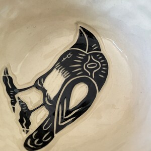 5'' Magpie Bowls - Bowl Set - White Clay/black Sgraffito - Set of 4, 6 ...
