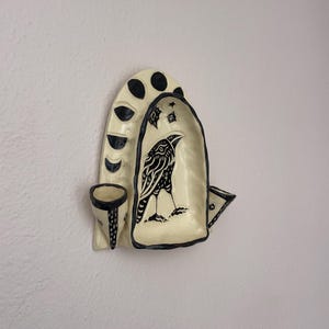Crow Altar - Ceramic Altar Wall Hanging - Crow Wall Hanging - Personal ...