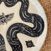 Snake Spirit Plate Snake and Sacred Scarab Plate 10'' White Clay With ...