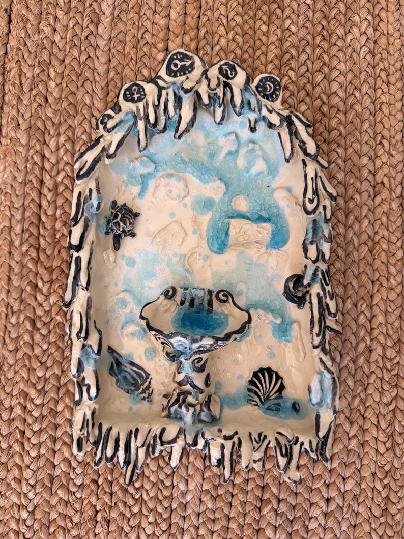 Italian Renaissance Inspired Grotto Wall Altar -ceramic Grotto Wall ...