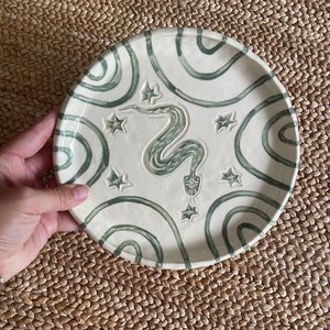 Snake Spirit Plate - Green - Snake Platter - 8 Inches | Burnt Thistle ...