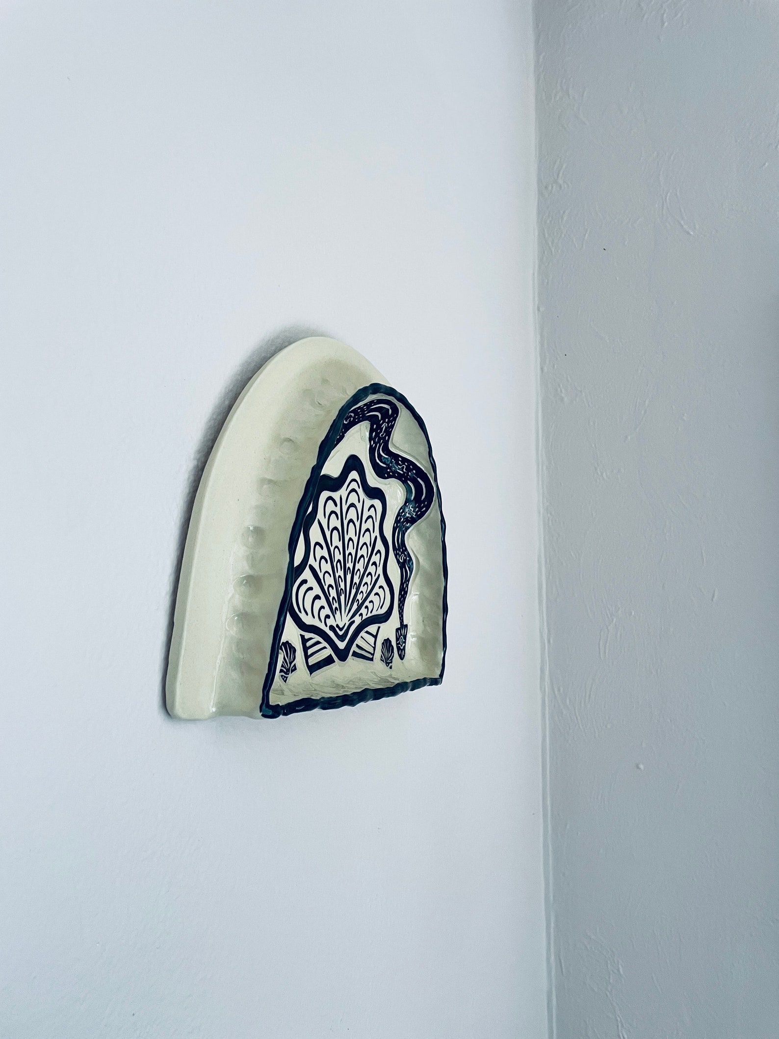 Serpent and Shell Altar - Clamshell/ Shell Wall Hanging Piece - Ceramic ...