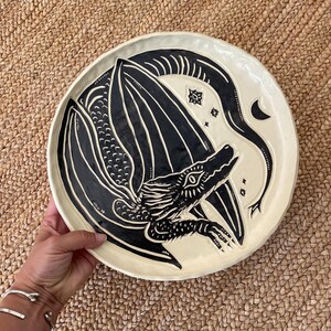 Medieval Bestiary Platter - Dragon Platter - Dragon Plate - 12 Inch ...