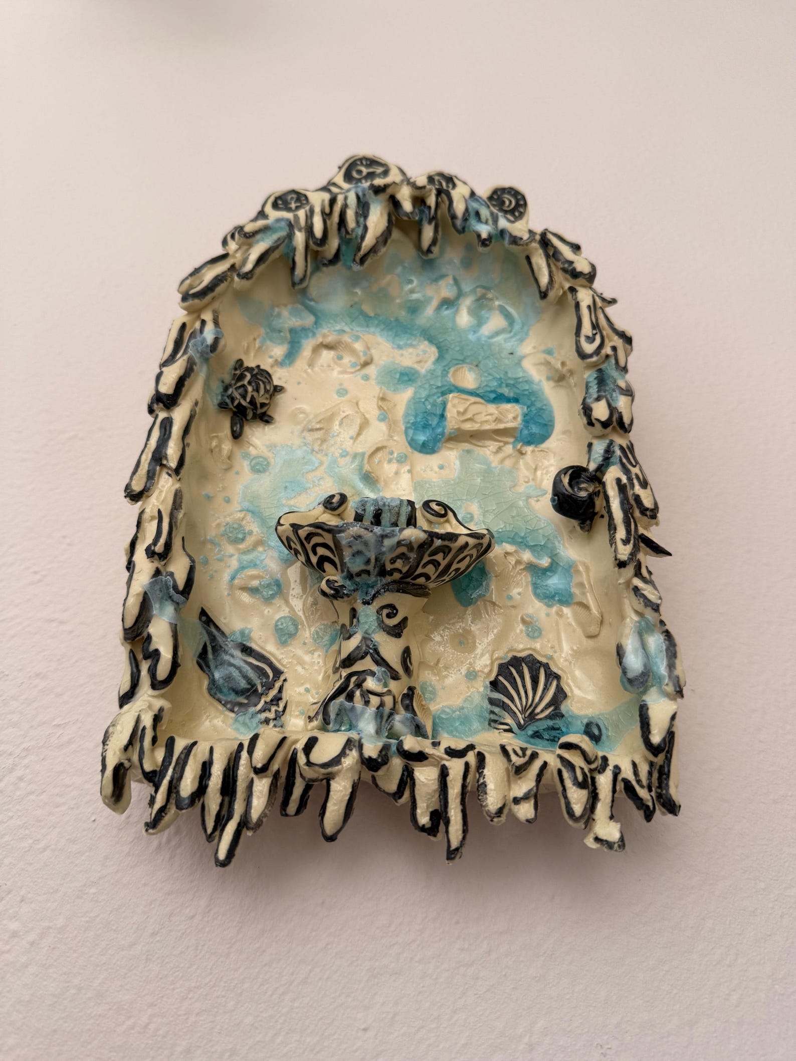 Italian Renaissance Inspired Grotto Wall Altar -ceramic Grotto Wall ...