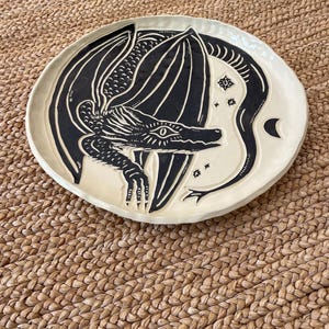 Medieval Bestiary Platter - Dragon Platter - Dragon Plate - 12 Inch ...