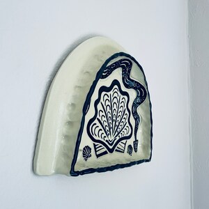 Serpent and Shell Altar - Clamshell/ Shell Wall Hanging Piece - Ceramic ...
