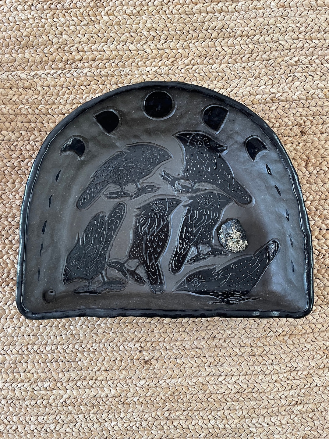 Crow Spirit Altar - Crow Wall Hanging Piece - Sacred Art - Personal ...