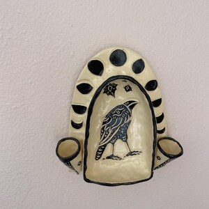 Crow Altar - Ceramic Altar Wall Hanging - Crow Wall Hanging - Personal ...