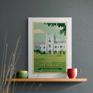 UCC the Quad. Vintage Style Travel Poster - Etsy