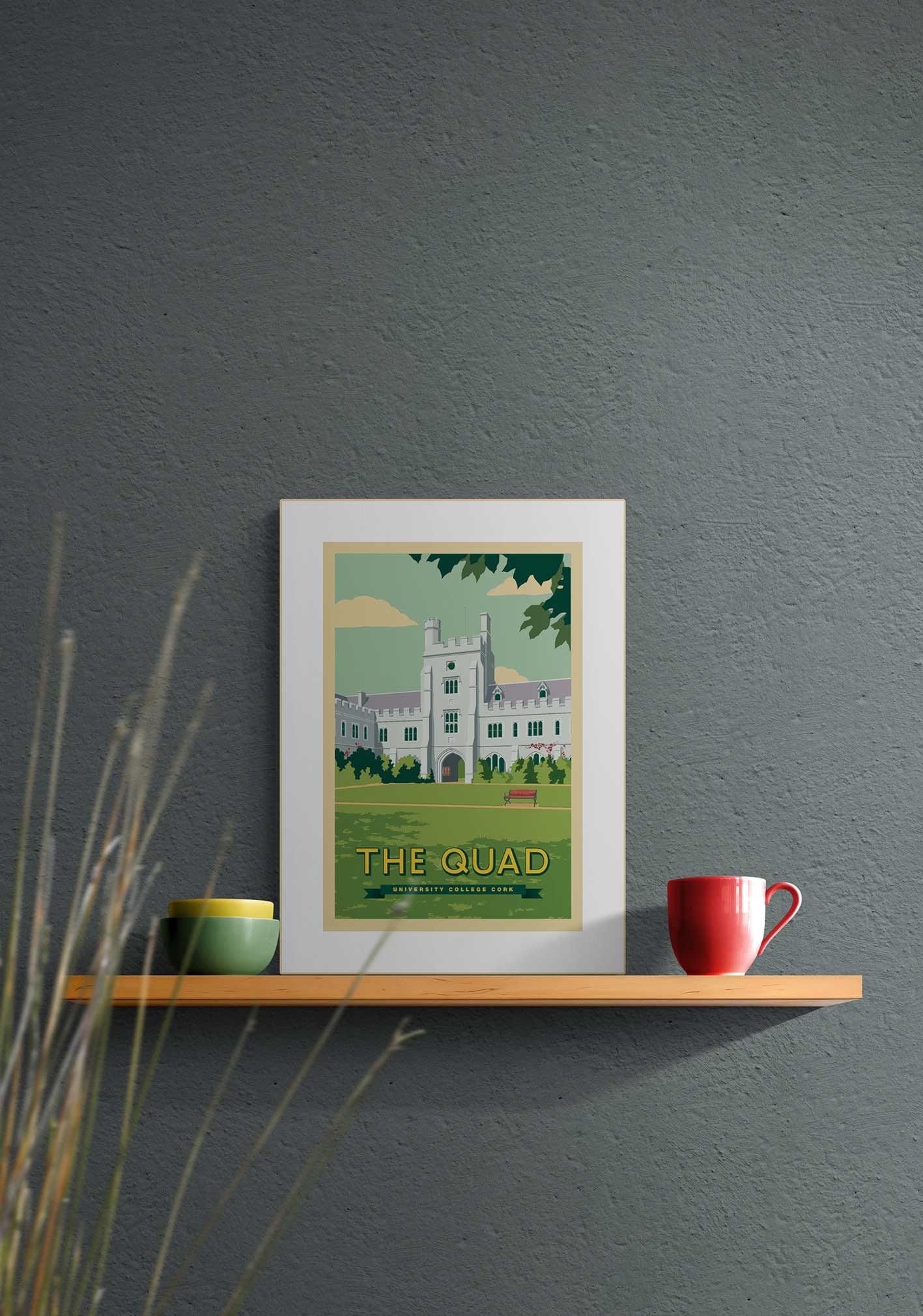 UCC the Quad. Vintage Style Travel Poster - Etsy