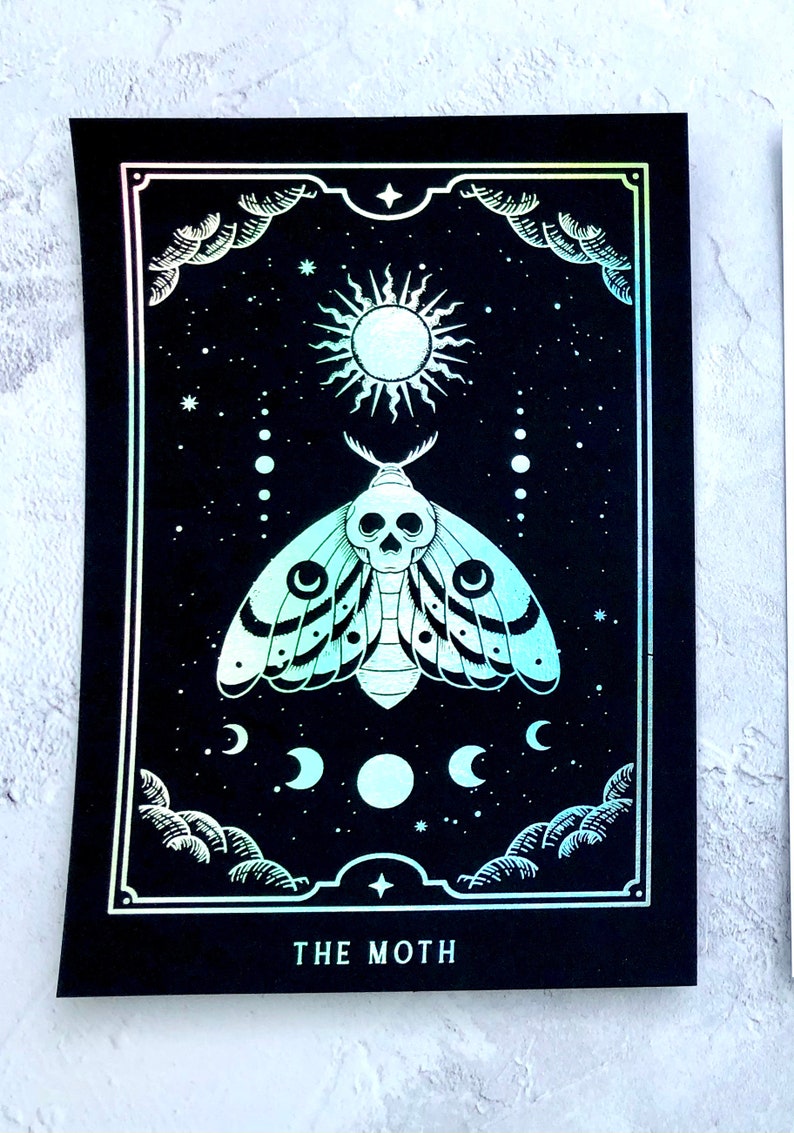 Tarot Moth Planner Dashboard: Foiled Cardstock - Etsy