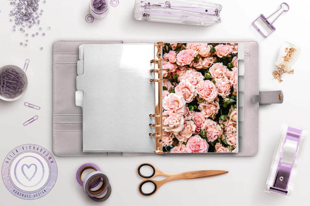 Roses Dashboard, Floral Planner Dash, Pink Roses, Photographic Planner ...