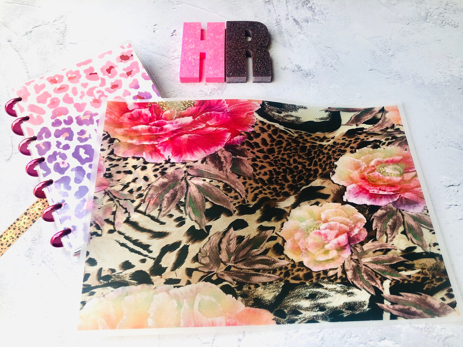 Floral Animal Print Vellum Printed Vellum Scrapbook - Etsy