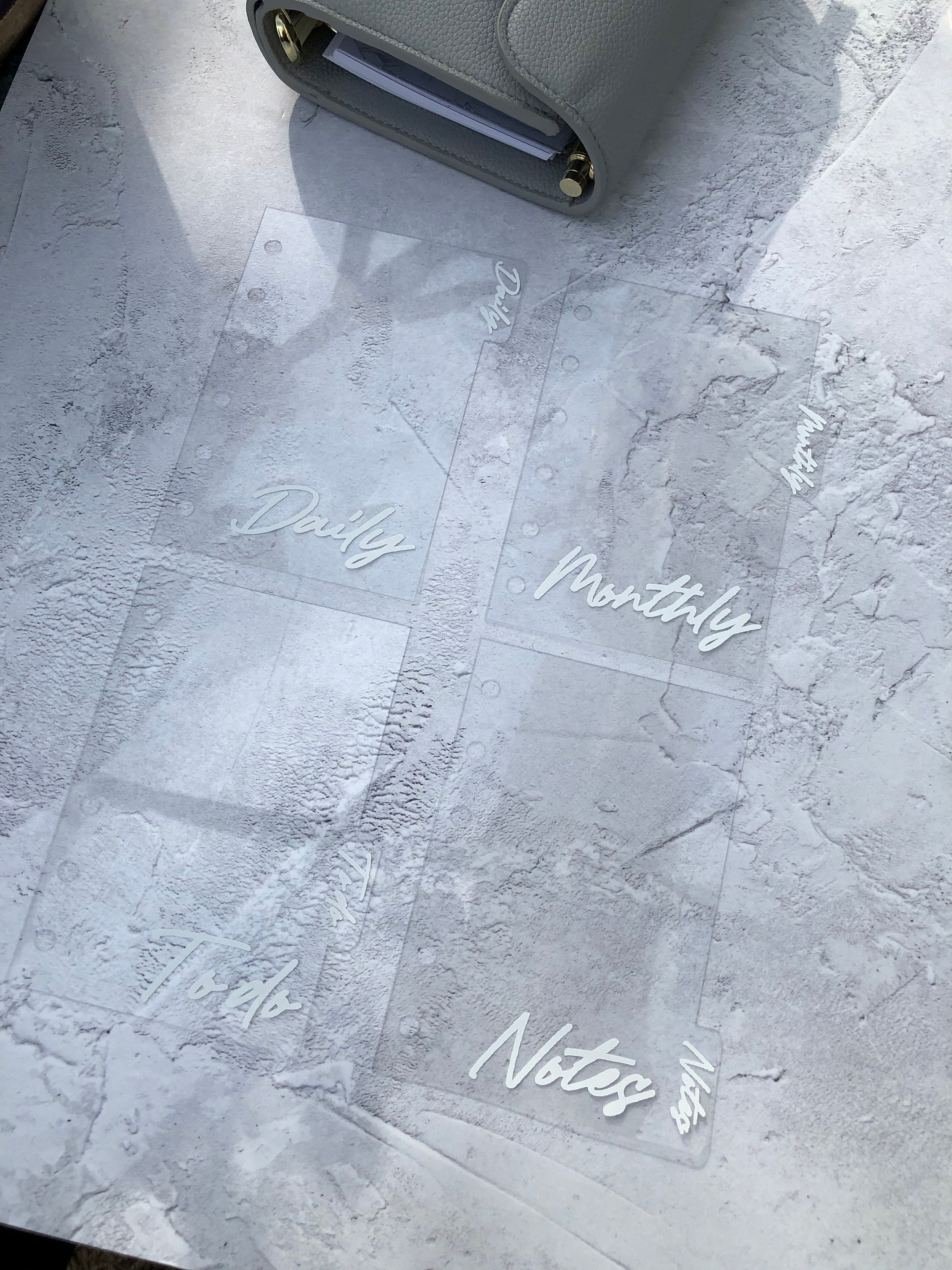 Clear Plastic Large Text SIDE Tab Dividers Planner Dividers - Etsy UK