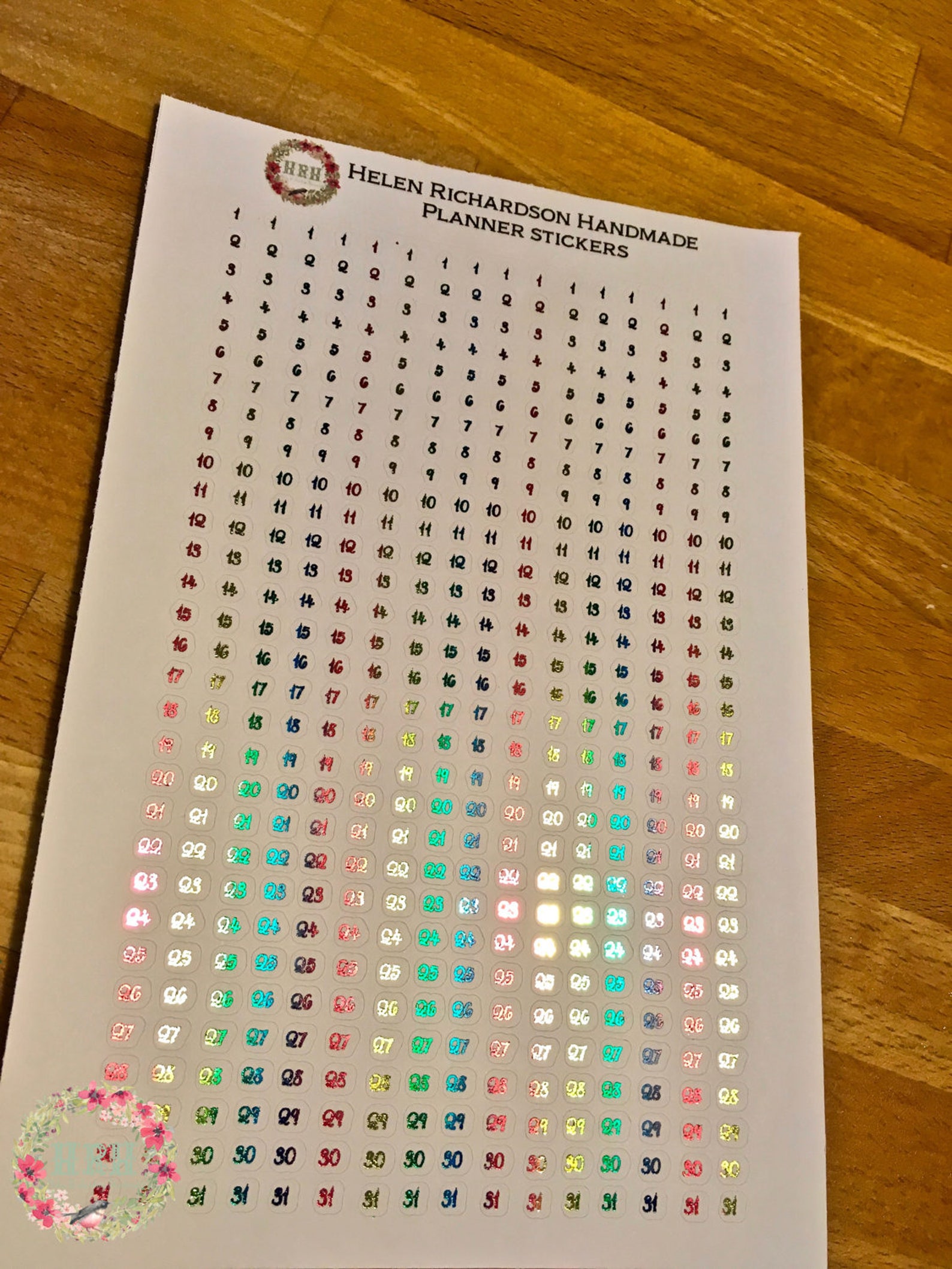 Numbers 1 31 planner stickers monthly numbers | Etsy