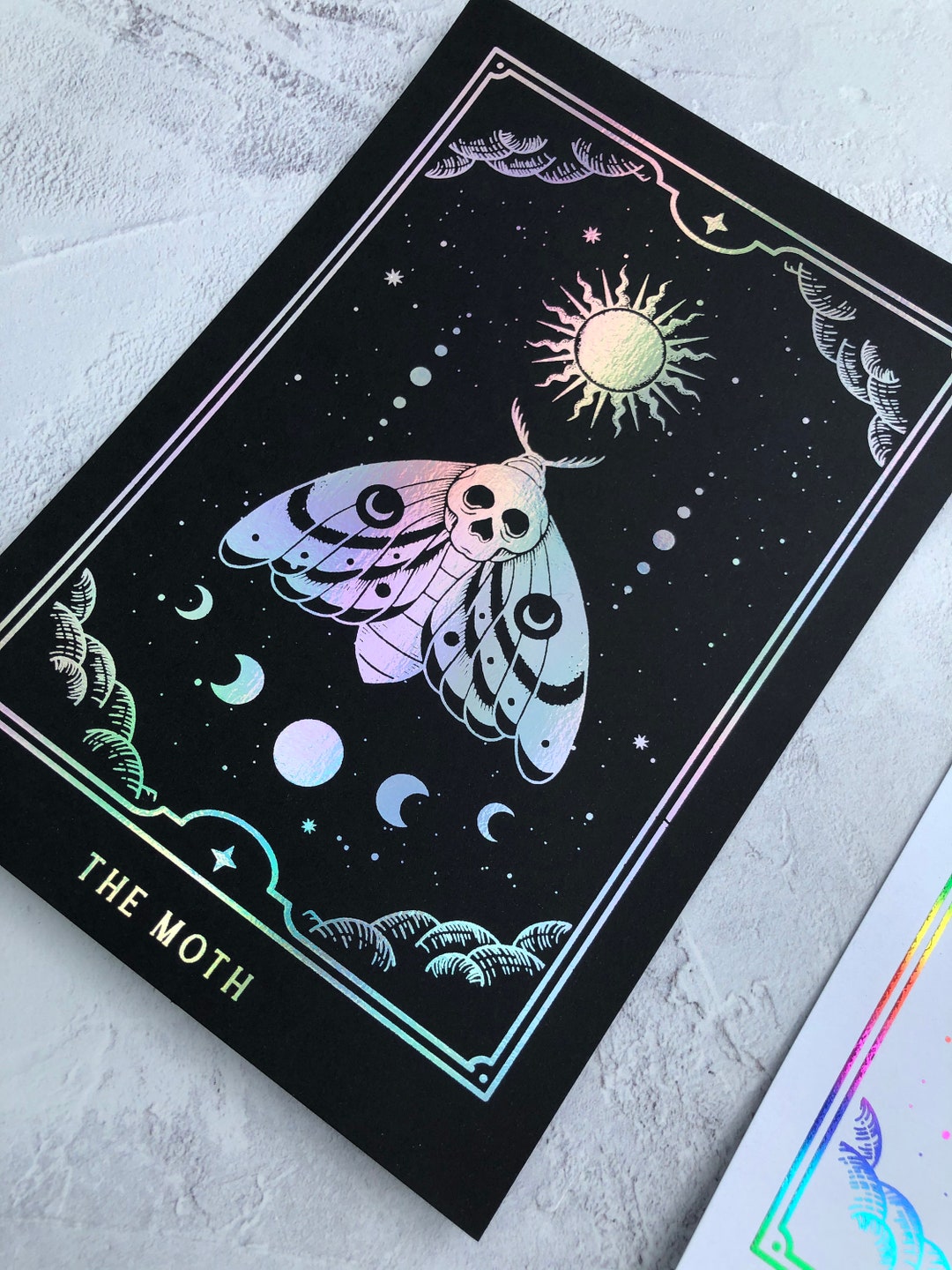 Tarot Inspired the Moth Planner Dashboard, Foiled Dashboard, Tarot Deck ...