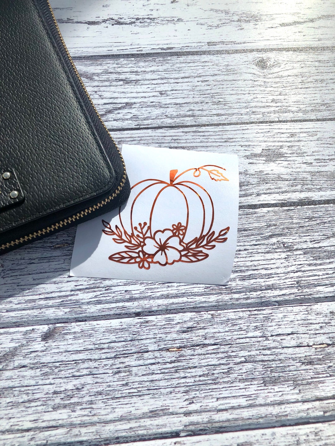Pumpkin, Fall Decal, Autumn Vinyl Decal, Holographic Decal, Glitter ...