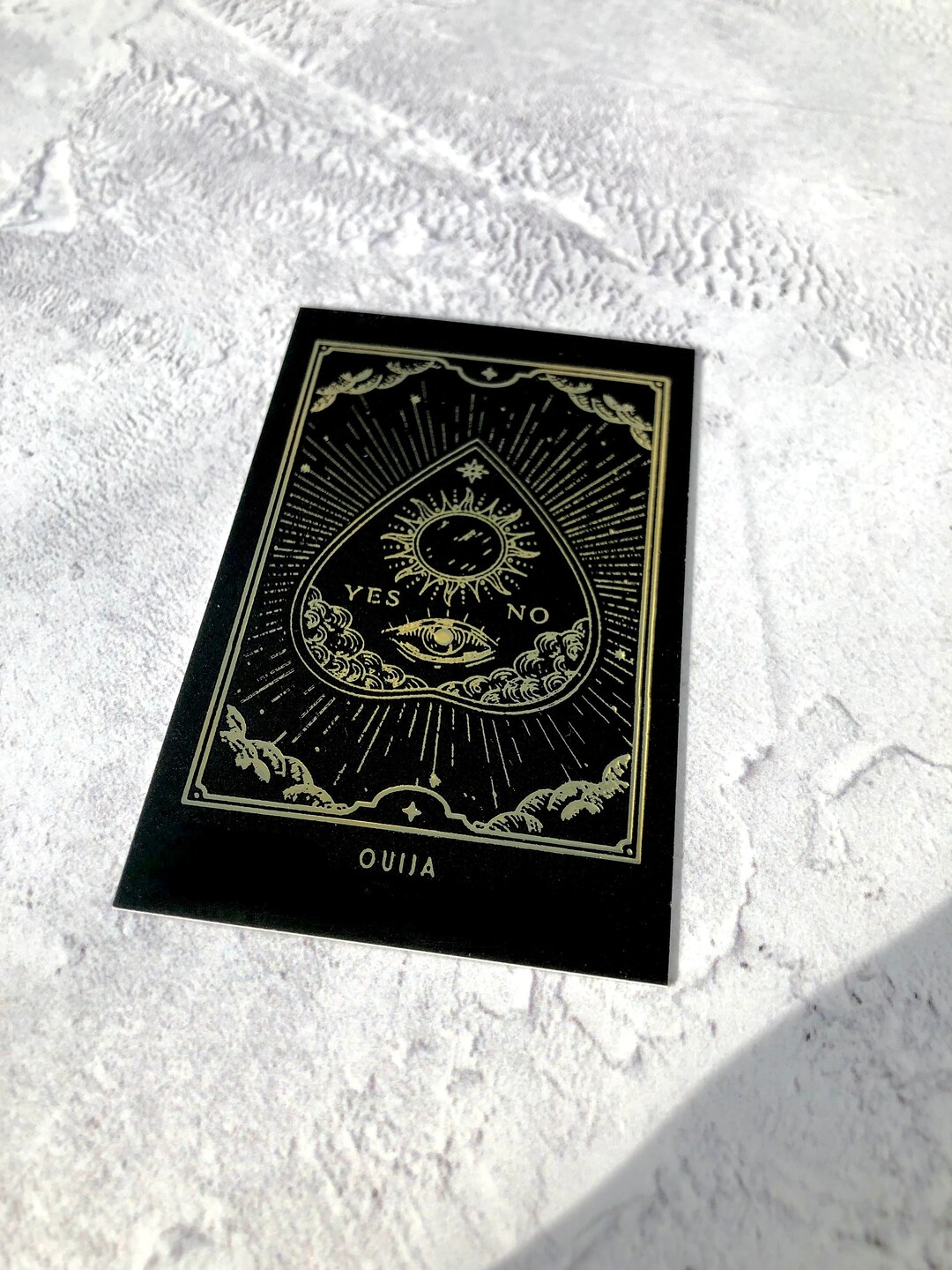 Ouija Tarot Card: Raised Gold Foil Planner Card, Keepsake - Etsy