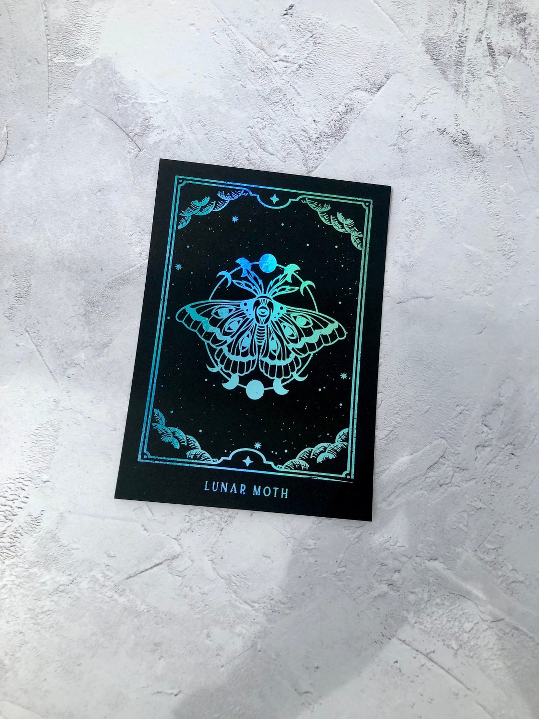 Tarot Inspired Lunar Moth Dashboard - Foiled Dashboard - Tarot Deck ...
