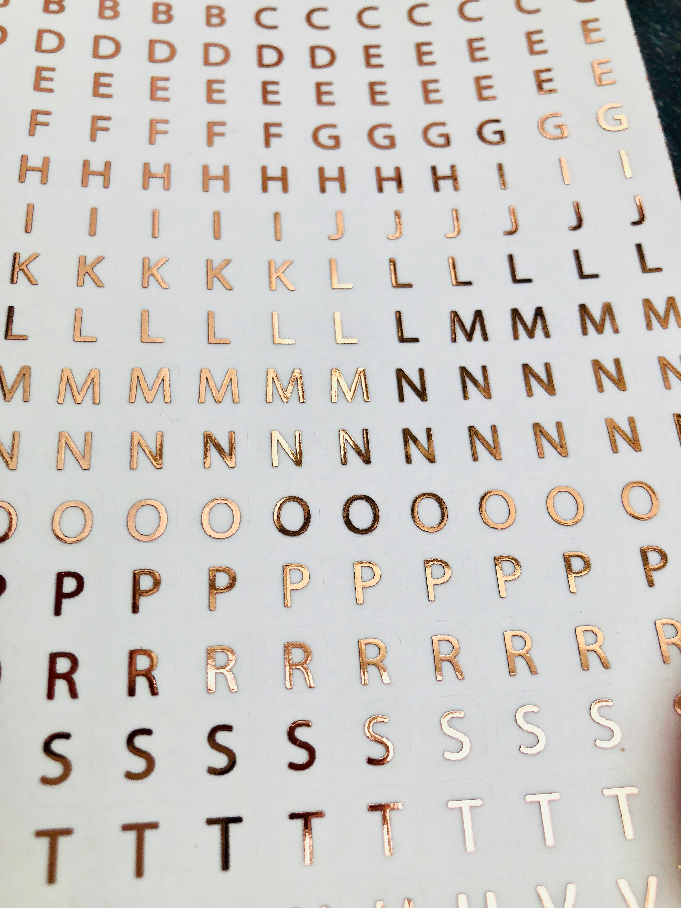 Foiled Alphabet Stickers - Etsy UK