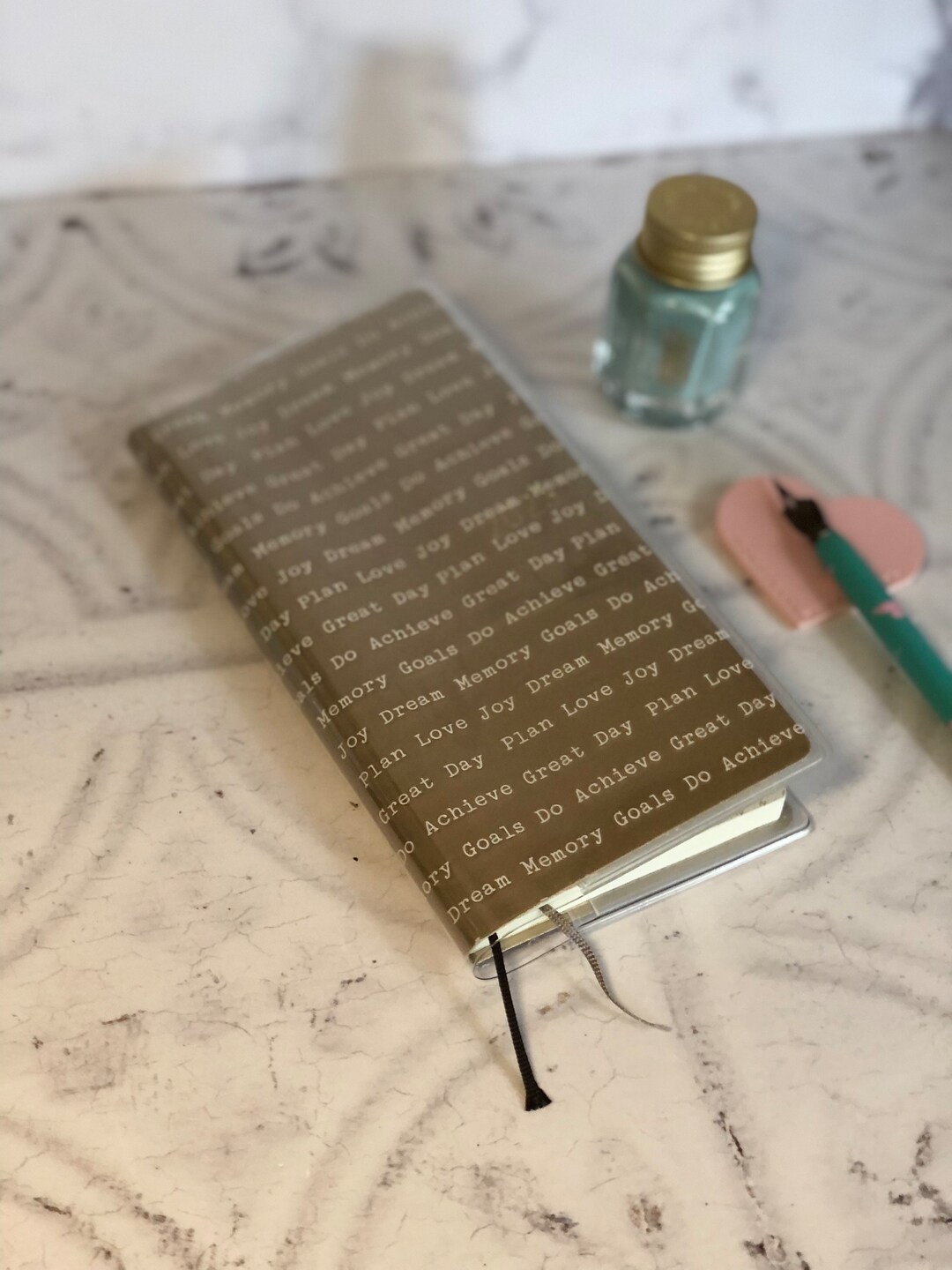 White Words, Planner Motto Design Hobonichi Weeks PVC Cover - Etsy