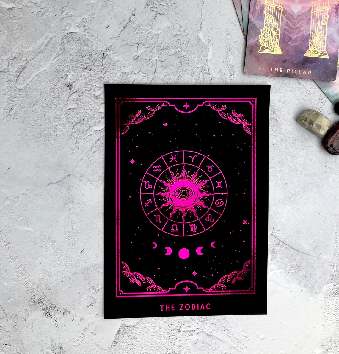 Tarot Inspired the Zodiac Planner Dashboard Foiled Dashboard - Etsy